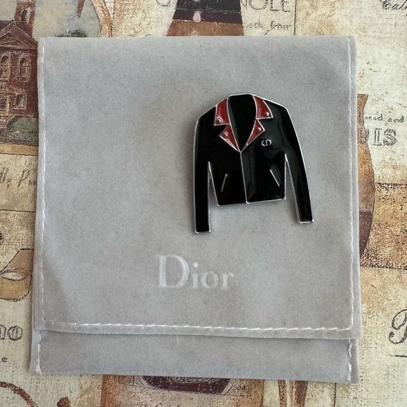 Dior | Jewelry | Diorenamel Pinbrooch Dust Pouch Euc | Poshmark